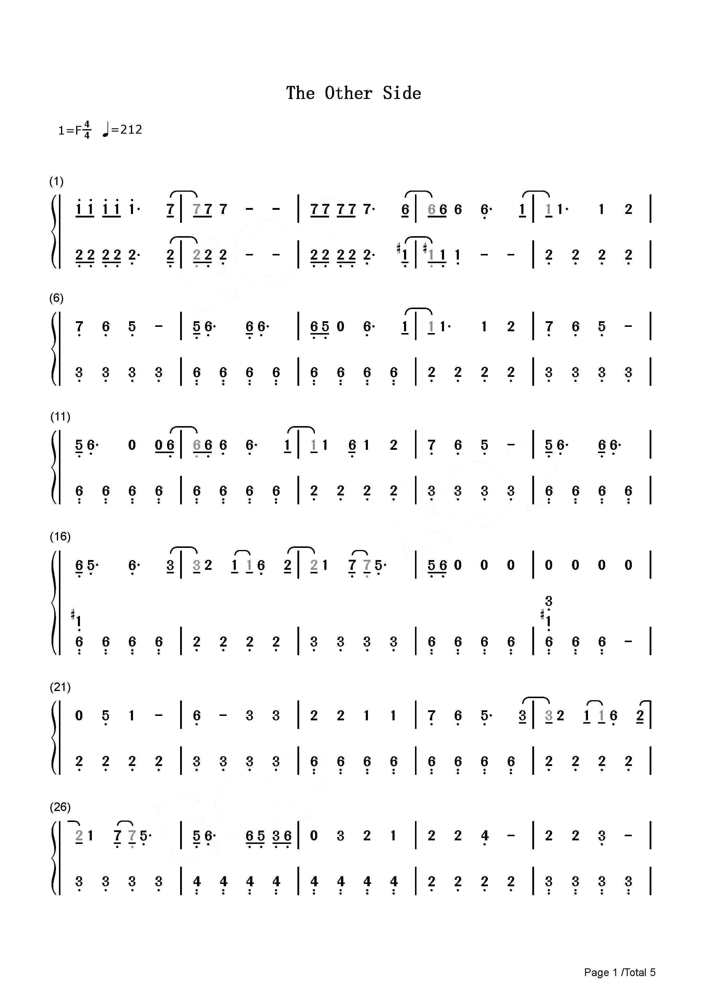 The-Other-Side钢琴谱_SZA Justin Timberlake__流行钢琴双手简谱_钢琴谱|钢琴五线谱|钢琴简谱|钢琴弹唱谱|钢琴声乐正谱|钢琴视频教程—牛牛钢琴